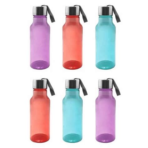 Multicolor Round Plastic Water Bottle Capacity 500 Ml Size Dimension