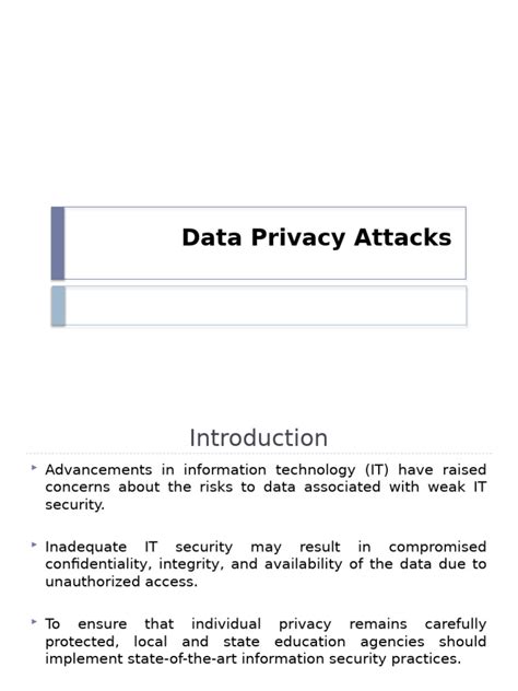 Data Privacy Attacks Pdf Security Computer Security