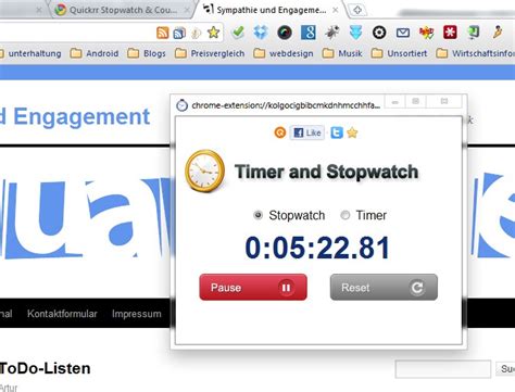 Stoppuhr und Timer für den Chrome Browser aguart deaguart de