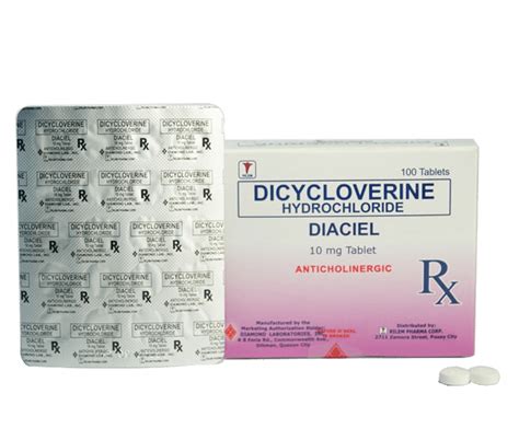 Dicycloverine Hcl 10 Mg Tablet Diamond Laboratories Inc