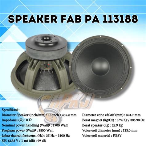 Jual SPEAKER ACR FABULOUS PA INCH Speaker Fab Shopee Indonesia