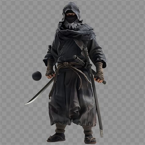 Premium Psd Elderly Ninja Mythological Trickster With Agile Form Cloak O Character Design Game