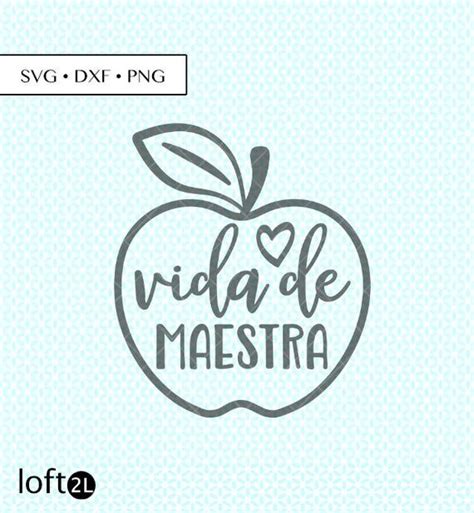 Vida De Maestra SVG DXF PNG Vida De Maestra Apple Svg Vida De Maestra