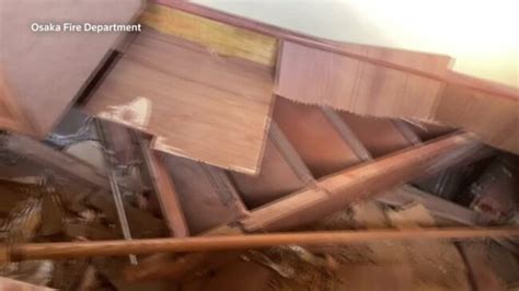 Elderly Woman Under Collapsed Home Rescued In Japan Au