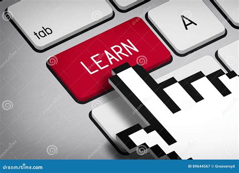 Computer Keyboard With Learn Button Stock Illustration Illustration