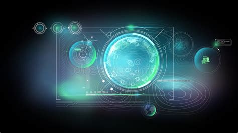 Animated Virtual Panel With Earth Data Stock Video Video Of Arrays Fantastic 293432689