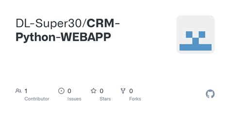 Github Dl Super30crm Python Webapp