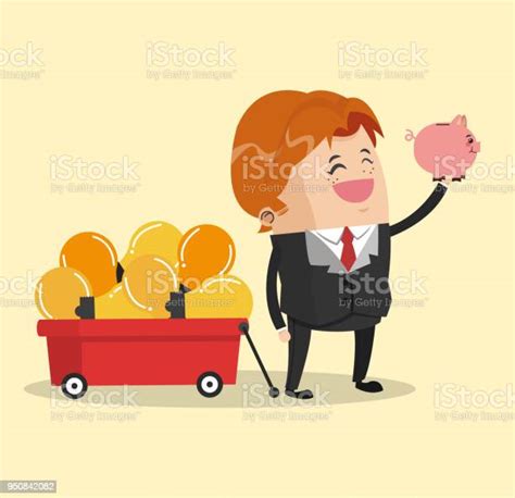 돼지와 실업가 개념에 대한 스톡 벡터 아트 및 기타 이미지 개념 경영자 기업 비즈니스 Istock