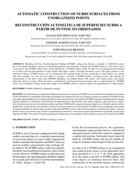 PDF Automatic Construction Of NURBS Surfaces From Unorganized Points