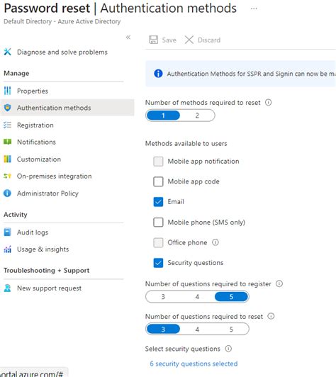 Need Help For Configuring Sspr Microsoft Qanda