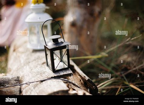 Candlestick In Autumn Colors Stock Photo Alamy