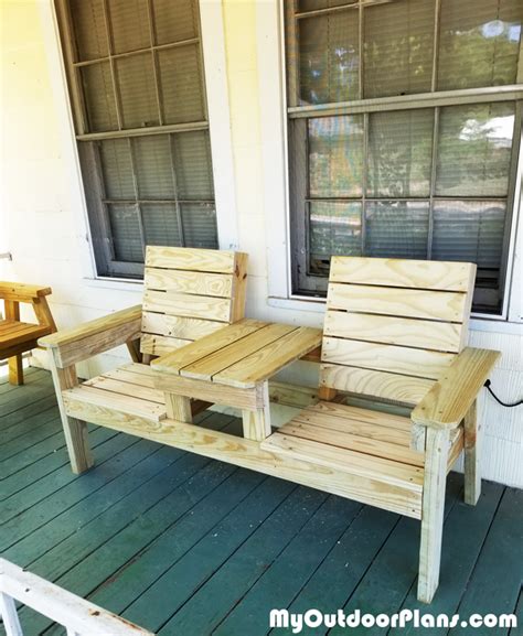 Diy Outdoor Double Chair Bench Myoutdoorplans