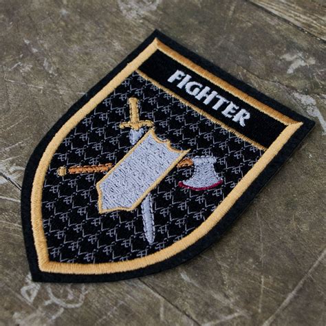 Dnd Fighter Class Patch Etsy