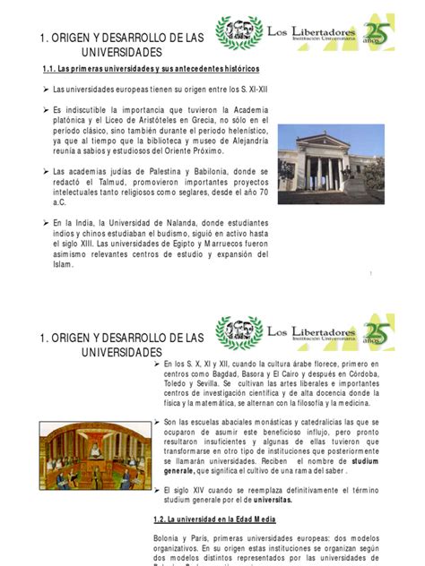 Origen De Las Universidades Pdf Universidad Edades Medias