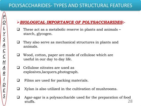 Polysaccharides Types And Structural Features Pptx