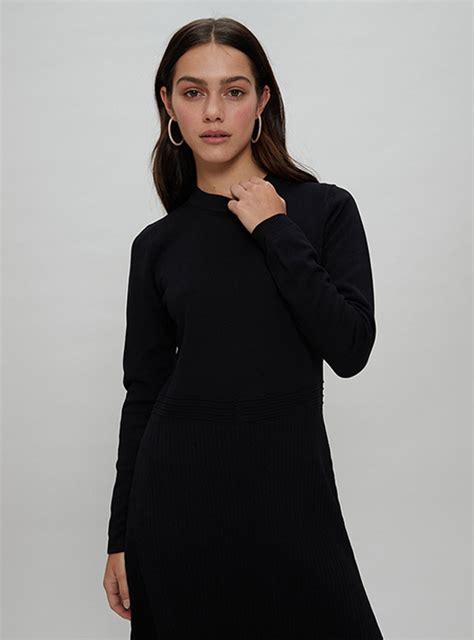 Ripley VESTIDO ASH TEJIDO CUELLO ALTO