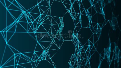 Network Of Bright Connected Dots And Lines Digital Plexus Of Glowing Lines And Dots Abstract