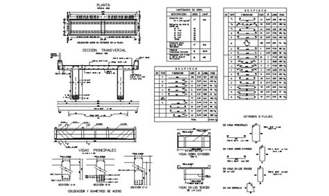 Bridge Construction With Concrete Structure Cad Drawing Details Dwg File