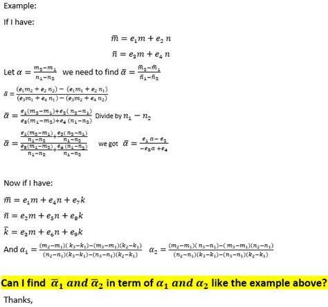 Solved Example If I Have Let α 774 N1 N2 We Need To Find ā