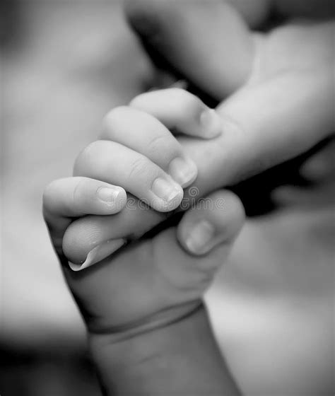 Baby Hand Holding Mother S Finger Stock Photo Image Of People Girl