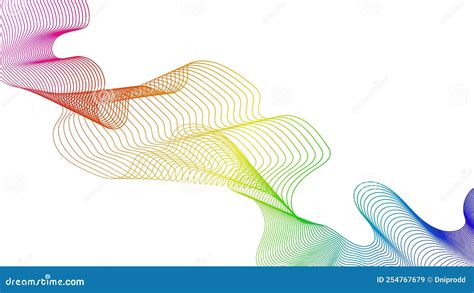 Abstract Backdrop With Wave Gradient Lines Stock Vector Illustration