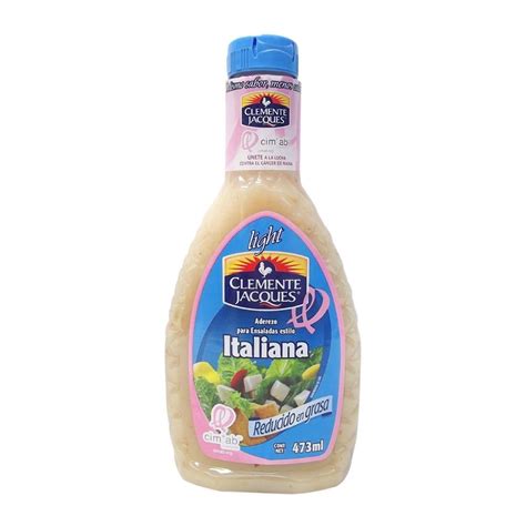 Aderezo Para Ensaladas Clemente Jacques A La Italiana Light 473 G Walmart