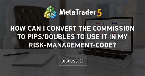 How Can I Convert The Commission To Pipsdoubles To Use It In My Risk