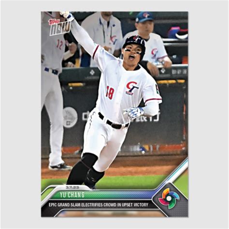 【現貨】張育成 滿貫砲紀念卡 Wbc世界棒球經典賽 中華隊台灣隊 棒球卡含卡套 大會mvp 限量 美國空運來台 蝦皮購物