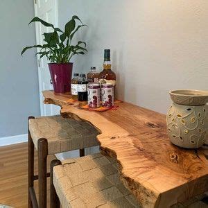 Maple Live Edge Floating Shelf With Brackets Wood Shelves Wall Decor Rustic Shelves Etsy