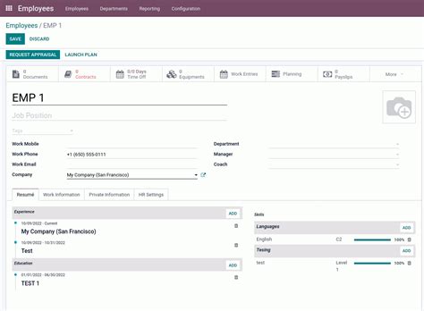 Odoo Skills Management Module Odoo Employee Module
