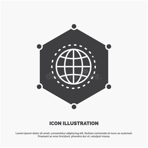 Network Global Data Connection Business Icon Glyph Vector Gray Symbol For Ui And Ux