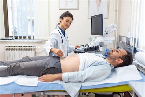 Premium Photo Ultrasound Diagnosis Of The Stomach On The Abdominal