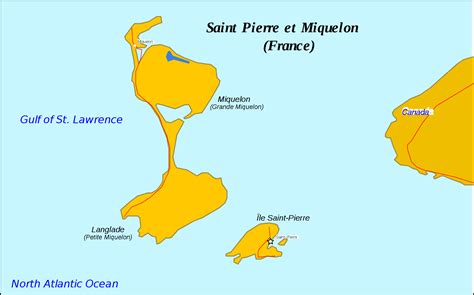 Saint Pierre Et Miquelon Map Mapsof Net