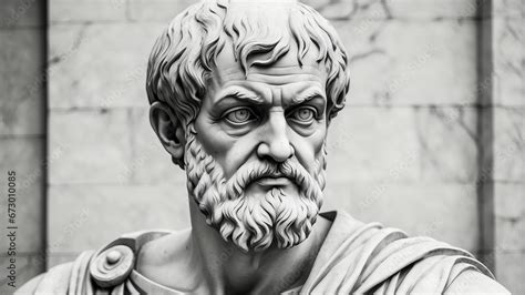 Aristotle Bust Sculpture The Greek Philosopher Illustration Of The Sculpture Of Aristotle The