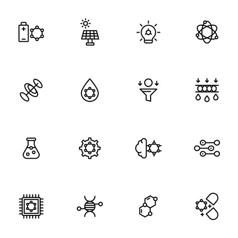 Nanotechnology Icons