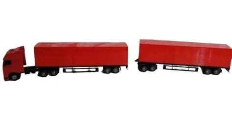 Escala 1 24 Volvo Fh Bau Rodo Trem Dolly 30 Metros Parcelamento Sem Juros