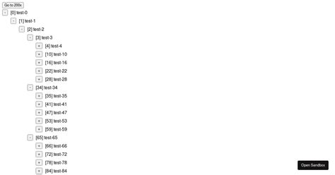 React Vtree Codesandbox