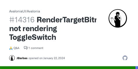 Rendertargetbitmap Not Rendering Toggleswitch · Avaloniaui Avalonia