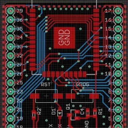 Design Of PCB Board A And Modified ESP32 Module Prototype Download Scientific Diagram