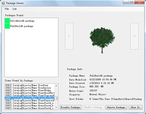 Totally Sims 3 Updates Package Viewer