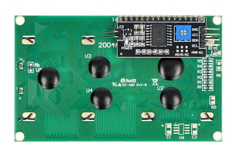 Lcd Display 4x20 Characters Blue I2c Lcm1602 Botland Robotic Shop