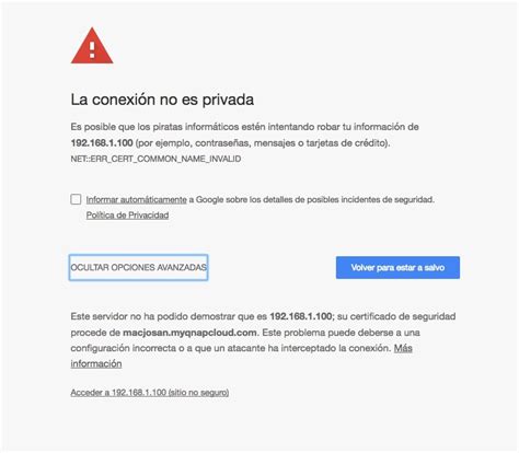 Certificado No Valido Chrome