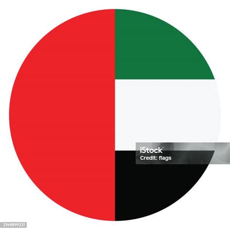 아랍 에미리트 국기 아랍 에미리트 서클 플래그 아이콘입니다 표준 색상 원 아이콘 플래그입니다 컴퓨터 일러스트레이션 디지털 일러스트레이션 벡터 일러스트 레이 션입니다 아부
