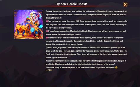 Is The New Heroic Chest Work In Progress For Browser Fandom