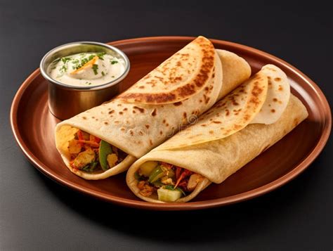 Dosa South Indian Dish Stock Illustration Illustration Of Fermented