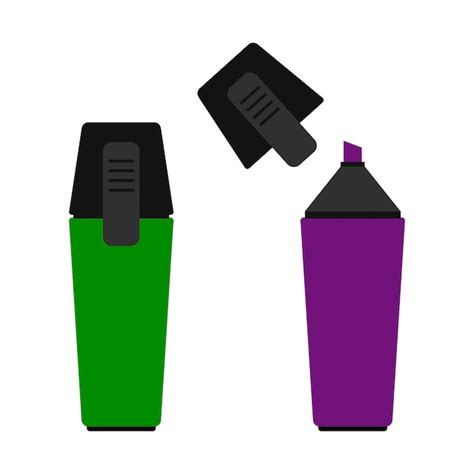 Premium Vector Marker Pens Felttip Pens Isolated On White Background