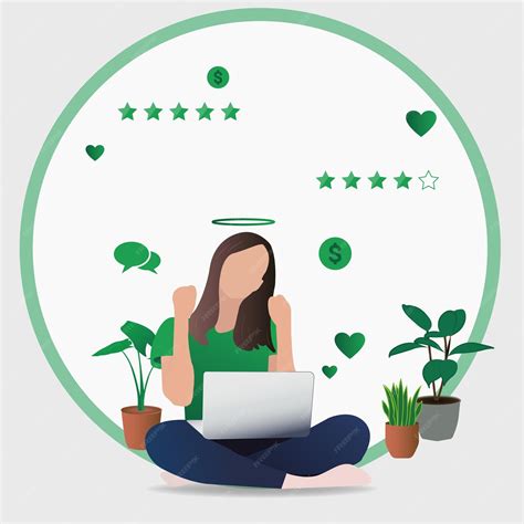 Ilustração De Uma Jovem Animada Segurando Um Computador Portátil E