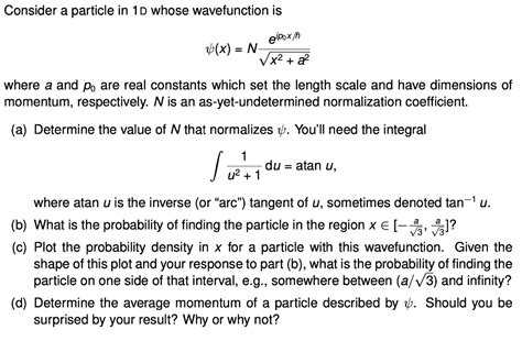 solved consider a particle in 10 whose wavefunction is elpox