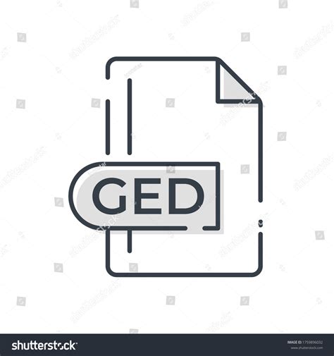 Ged Icon Ged File Format Extension Stock Vector Royalty Free