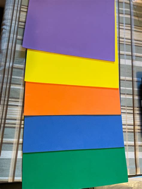 5 Pieces Foamies Sheets Assorted Colors 2mm Thick 9 X 12 Etsy